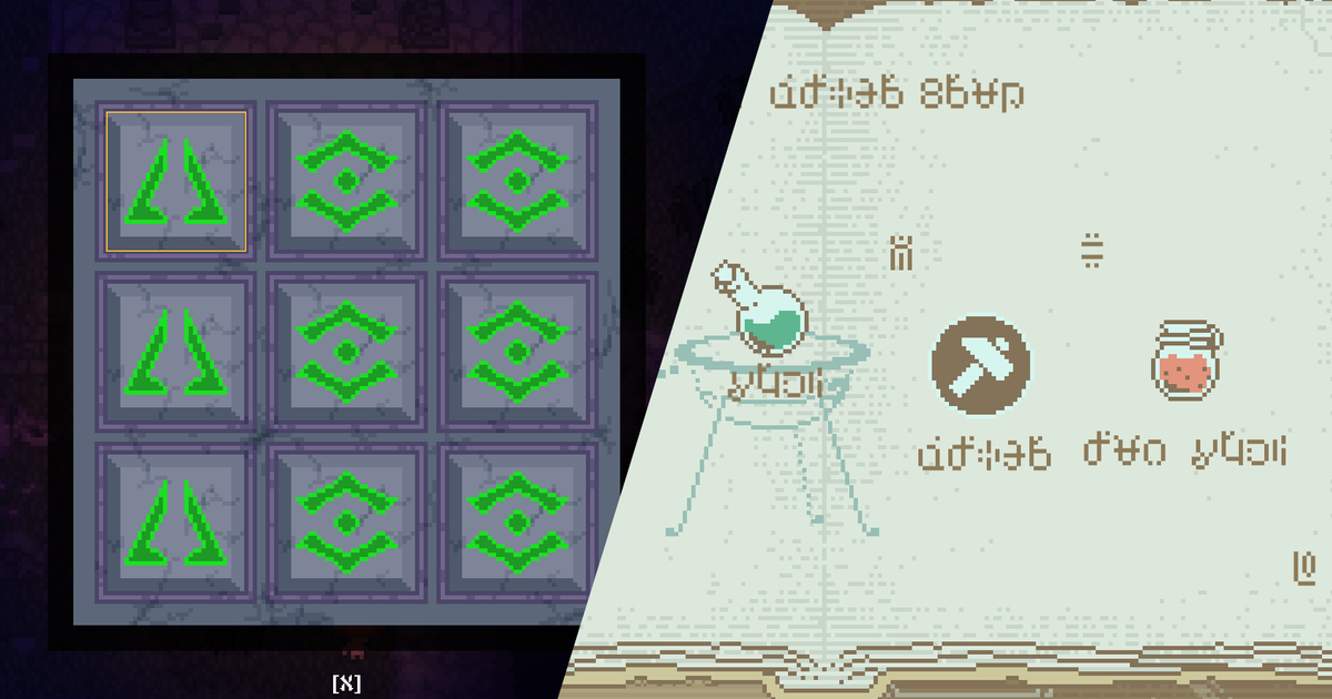 Cryptic languages, symbols & lore abound in these two recent puzzle game releases · Thinky Games